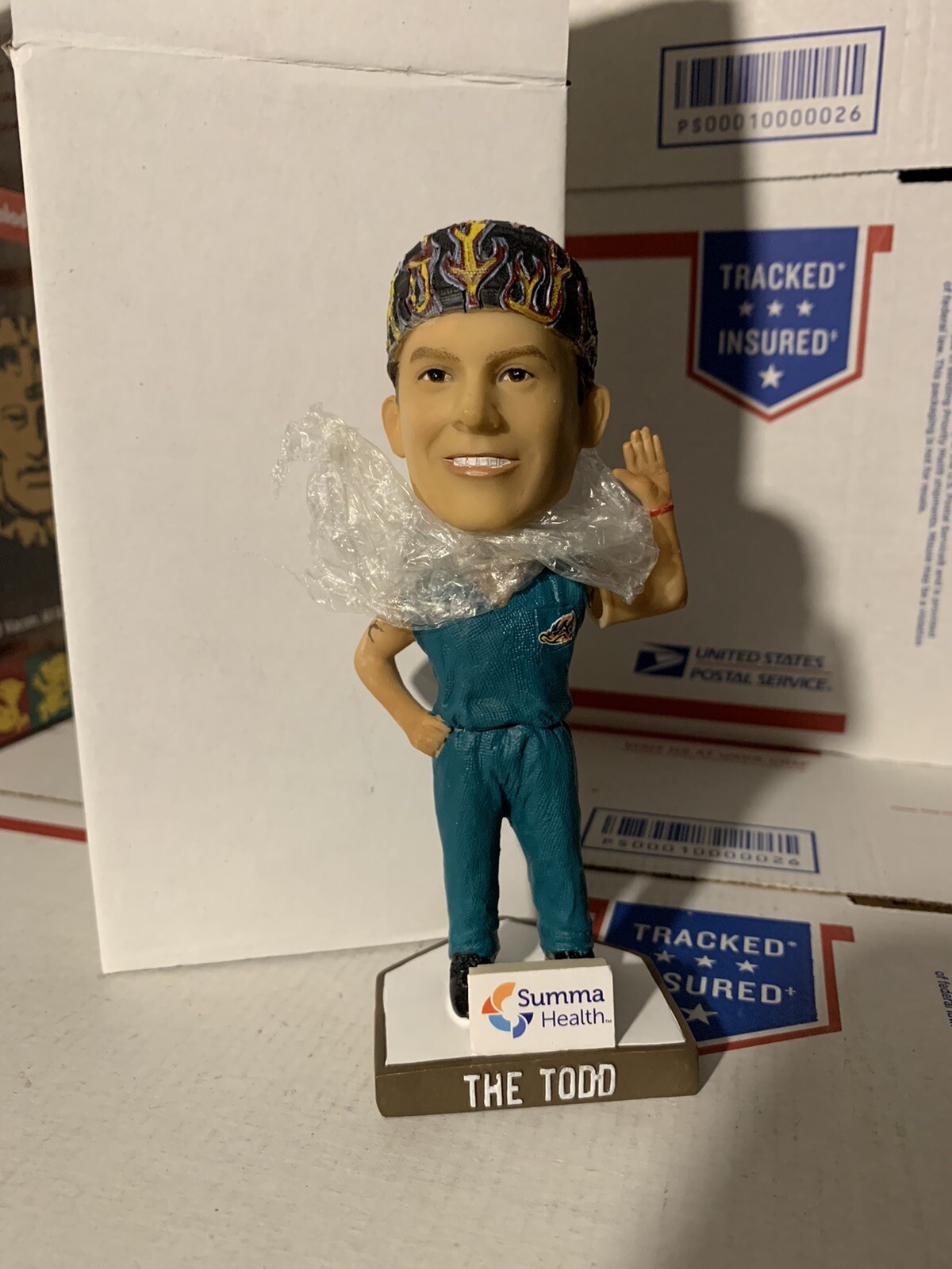 2017 AKRON RUBBERDUCKS THE TODD BOBBLE ARM HIGH 5 SGA BOBBLEHEAD SCRUBS ...