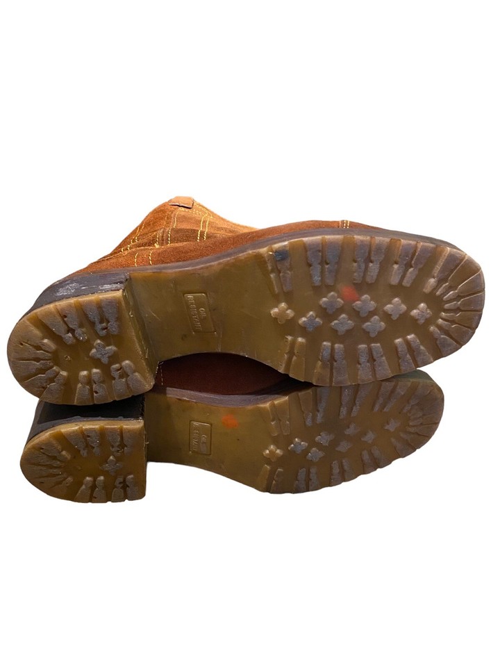 Men's Vtg 70's Rusty Suede Leather Platform Rock n Roll Disco Boots sz ...