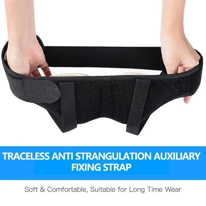 Men Adjustable Inguinal Hernia Support Belt Double Compression Groin ...