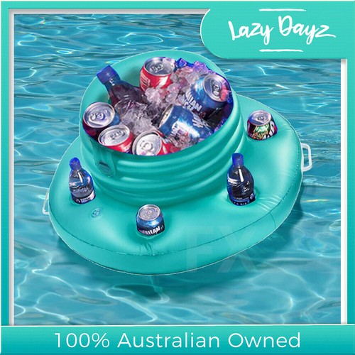 Inflatable Pool Beach Drinks Cooler Floating Bar Beer Holder Ice Tub ...