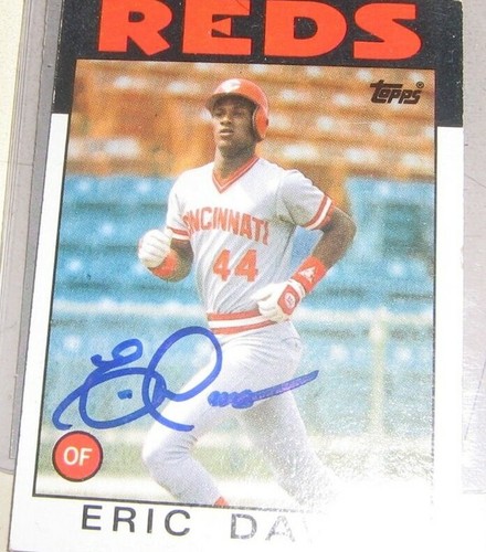 AUTOGRAPHED 1986 Topps #28 Eric Davis | eBay