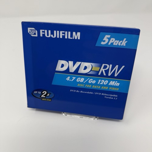 DVD-RW Fujifilm Discs DVDs 120 Min 4.7GB Jewel Cases Brand New Pack Of ...