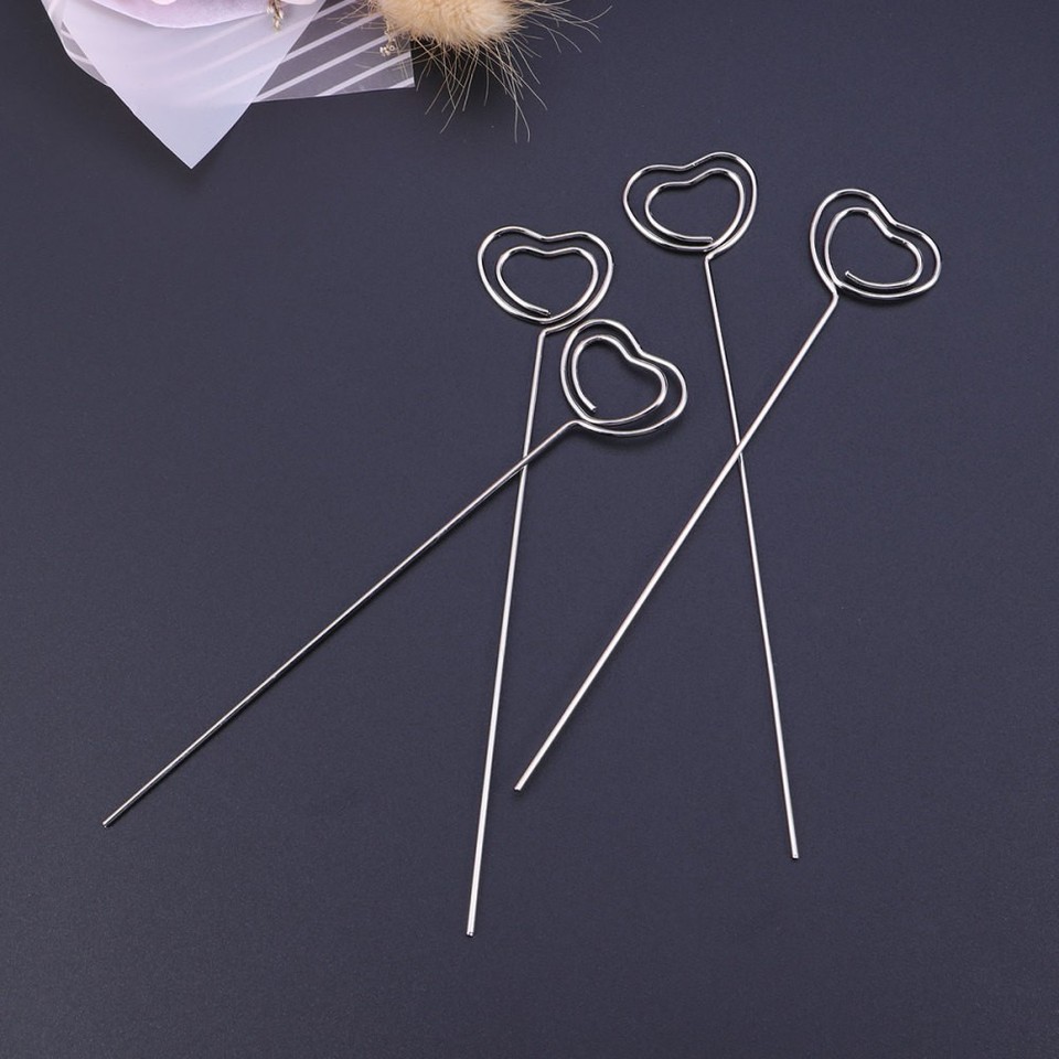 50 Pcs Wedding Paper Clips Metal Table Number Holders Paper Clip Stand ...