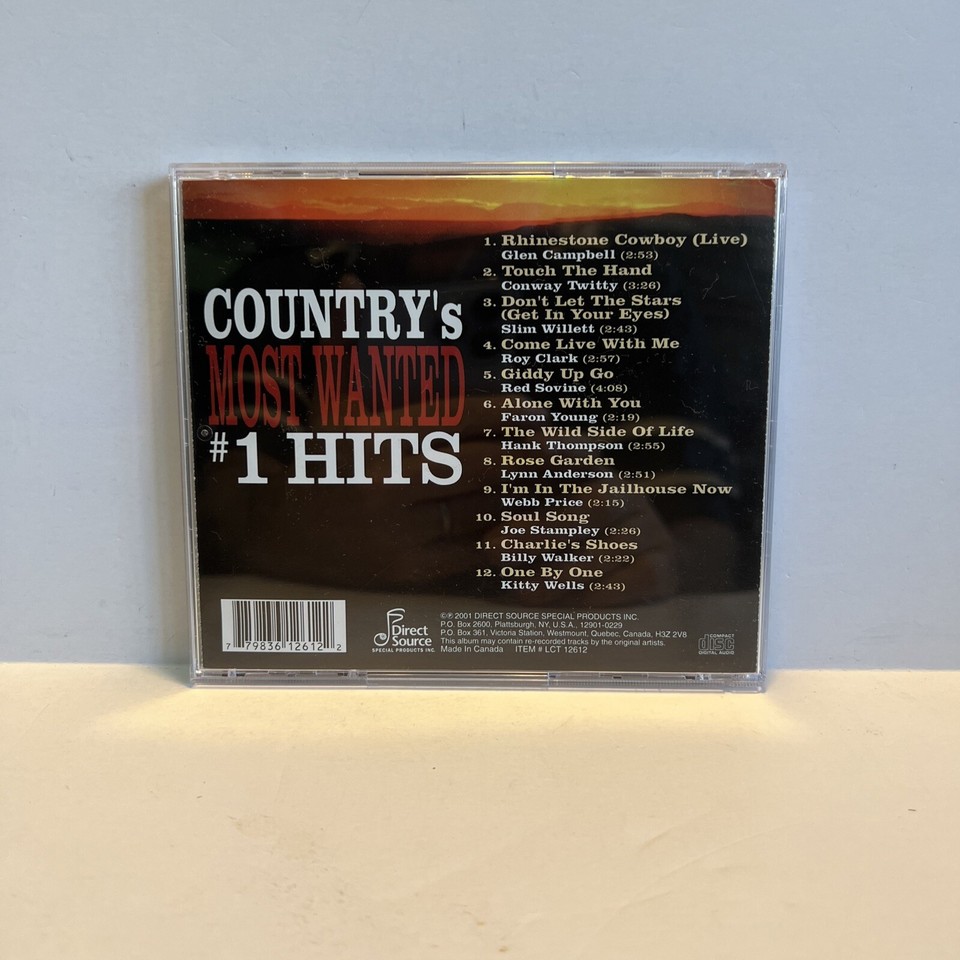Country's Most Wanted No1 Hits, Various Artists CD 2001 Direct Source ...