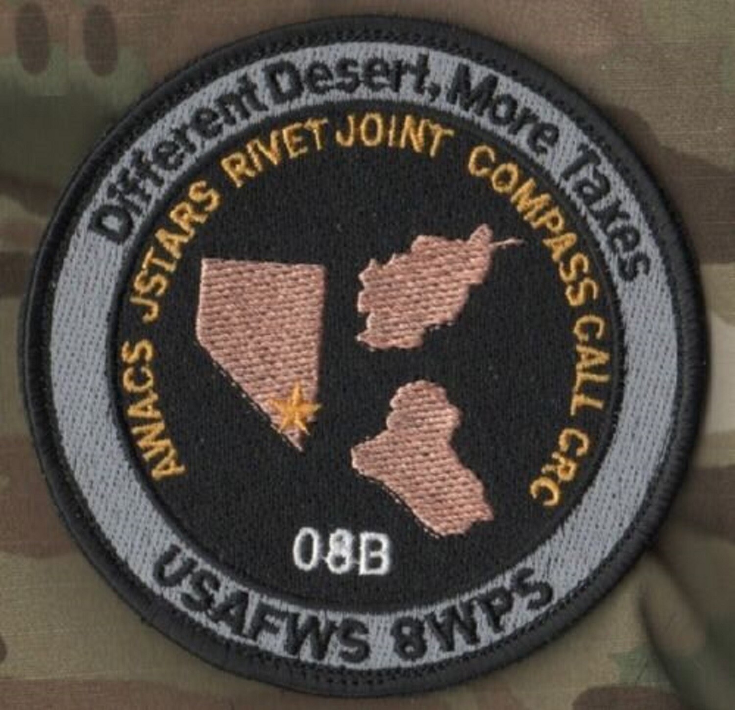 USAFWS AWACS JSTARS 8WPS RIVET JOINT COMPASS CRC PILOT SHOULDER velkrö ...