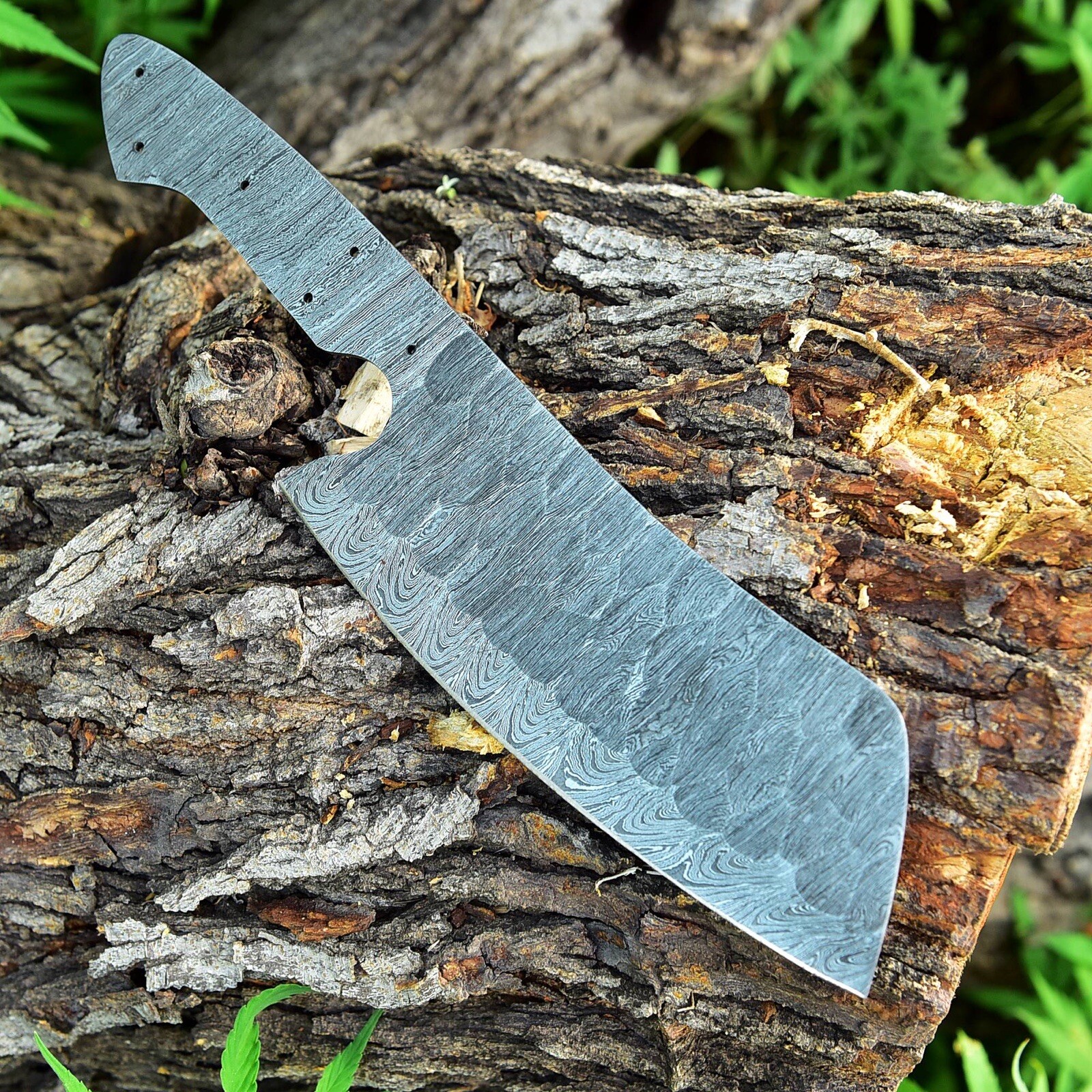HANDMADE DAMASCUS STEEL MEAT CLEAVER CHOPPER CHEF KITCHEN BLANK BLADE ...