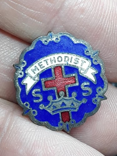 Vintage Enamel Methodist Pin SS Little System Cross And Crown | eBay