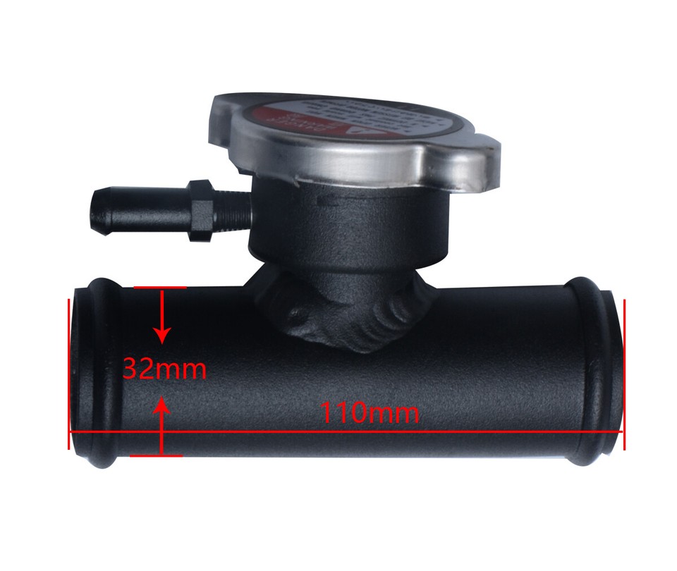 32mm 1-1/4" Inline Radiator Coolant Filler Neck Pipe Hose With 1.1bar ...