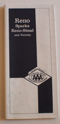 1981 Reno Sparks street road map AAA oil gas Nevada | eBay