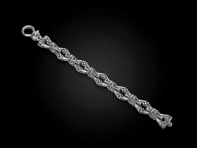 Gorgeous Biker Knight Rider Motorcycle Chain Solid 935 Argentium Silver ...