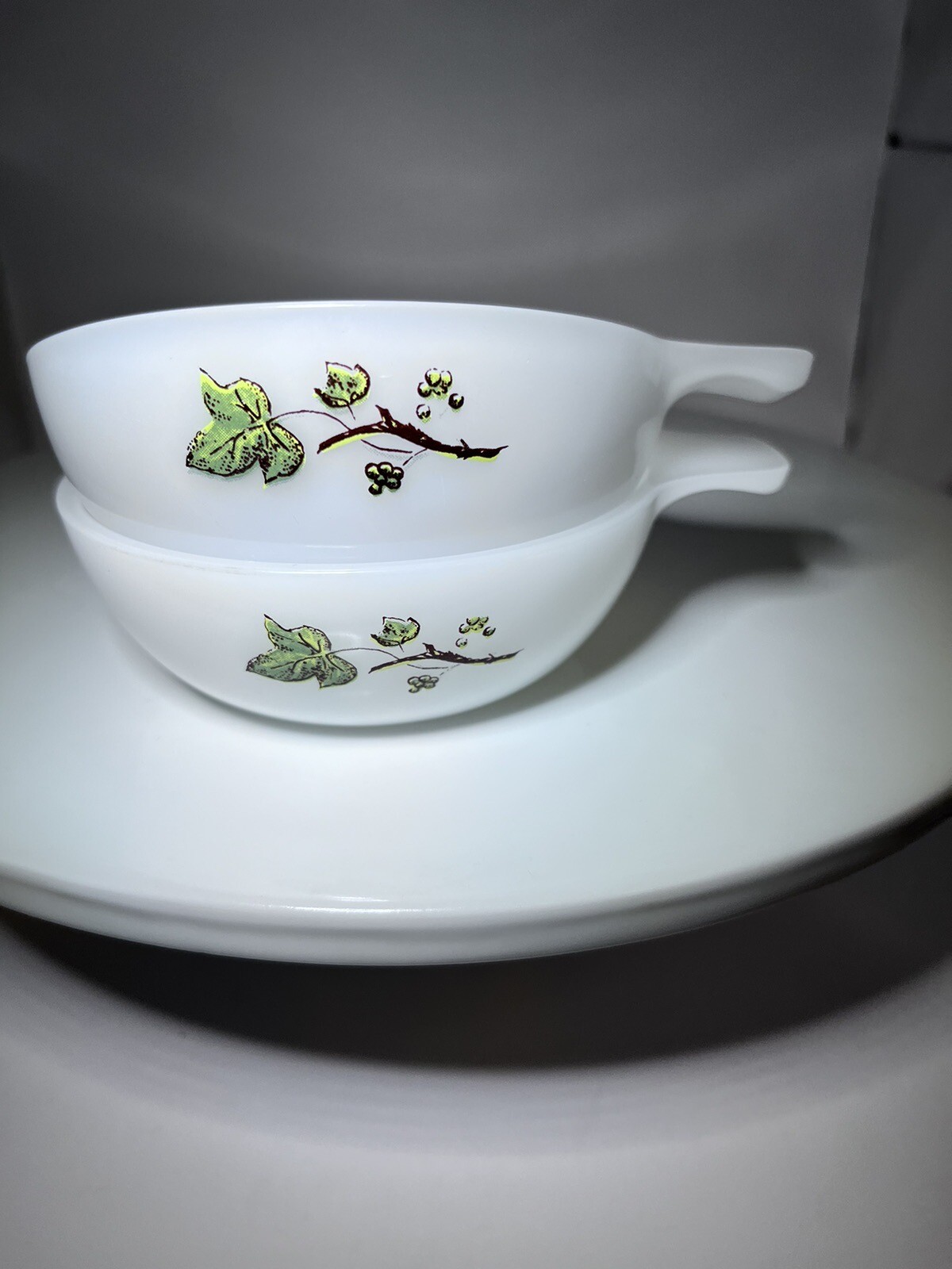 Vintage AGEE PYREX (AUSTRALIA) Hedera Round Ramekins Set of 2 Hard To ...