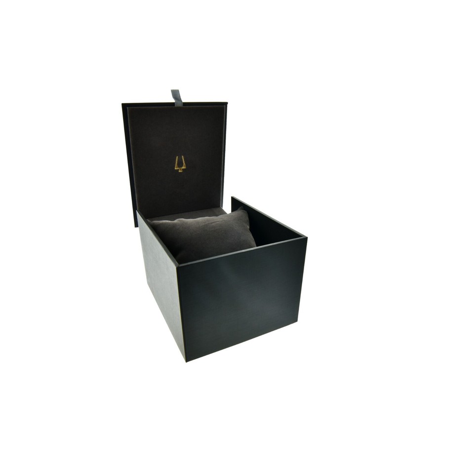 Bulova Men's Quartz Chronograph Silver Band Black Dial Watch 42mm ...