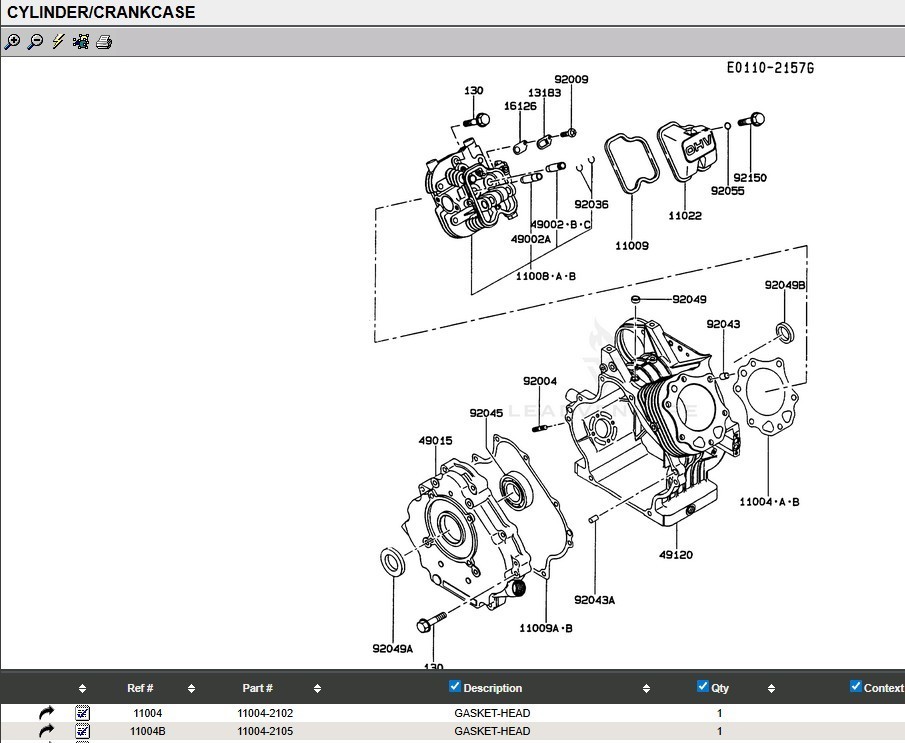 Genuine Kawasaki FE290D Engine Rebuild Kit 13001-2207 Piston Rings ...