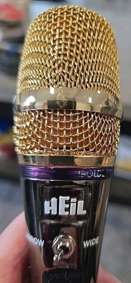Heil " Gold Line " GM-4 Microphone HAM, Dual capsule With Cable / Foot ...