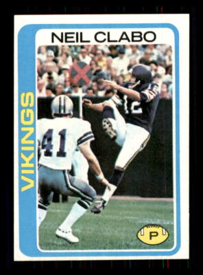 1978 Football Topps Neil Clabo Minnesota Vikings #199 3 | eBay