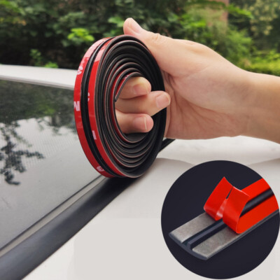 Car Windshield Roof Seal Noise Insulation Rubber Strip Moldings Trims ...