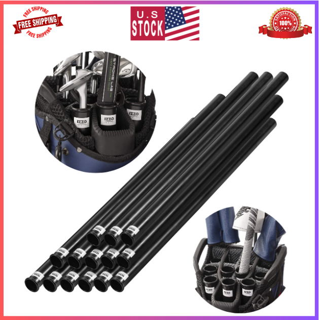 Golf Bag Tubes Inserts 1.5 Inches 14-Pieces Black Hard Golf Bag Club ...