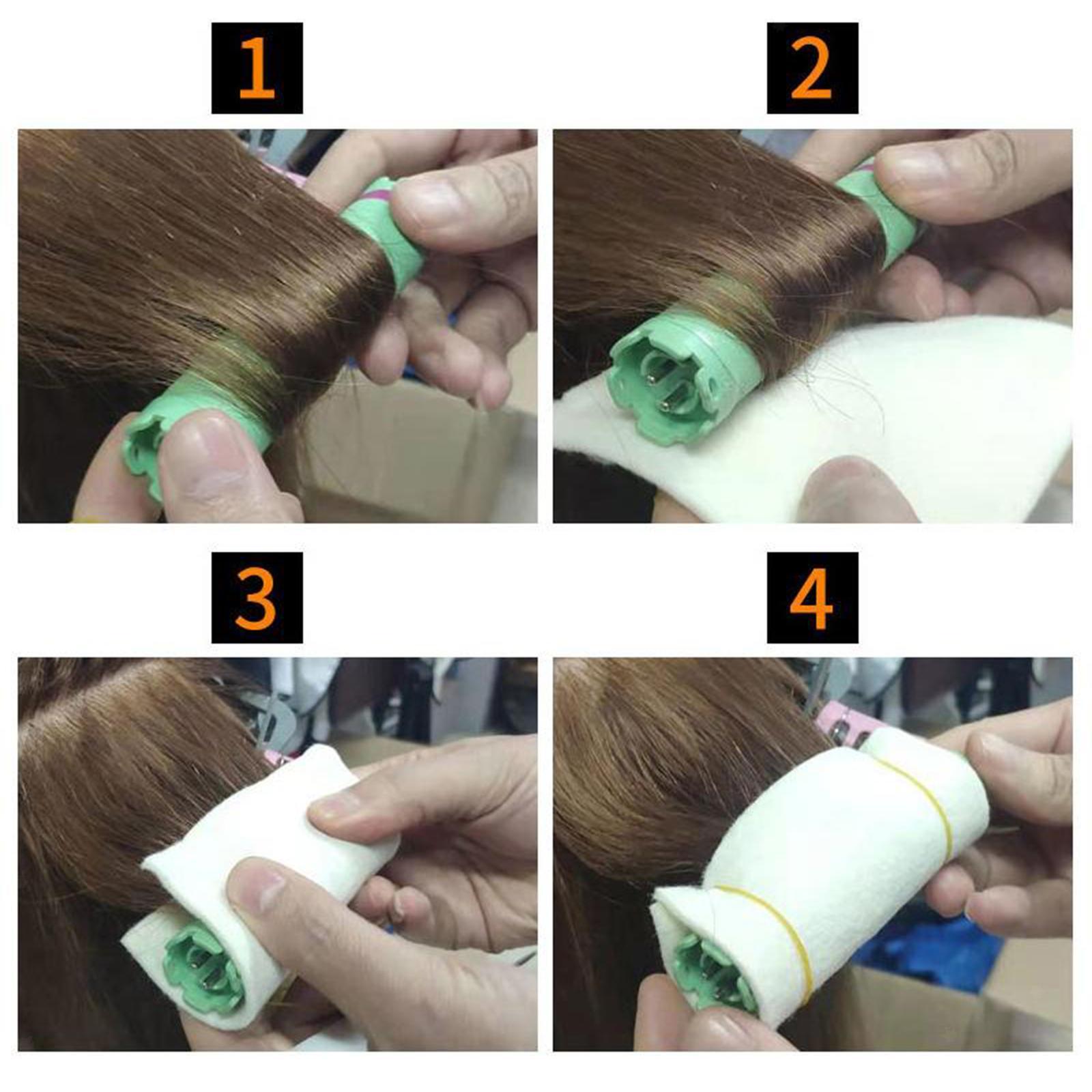 20pcs/set Hair Perming Cotton Pad Barber Perm Curl Wave Crimp Heat ...