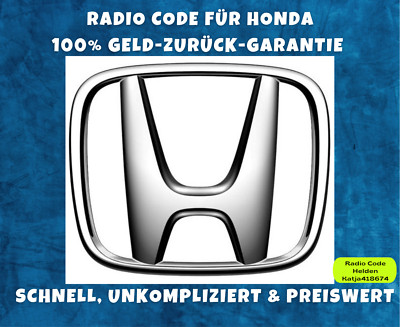 Honda Radio Code / Key Code Civic Jazz Accord Insight CRV Navigation ...