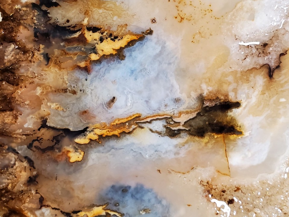 7" Graveyard Point Plume Agate Slab Rough Oregon 454g Gem Lapidary | eBay