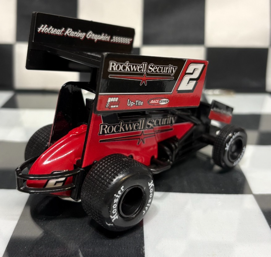 ROCKWELL SECURITY #2 1/32 PULL BACK DIRT SPRINT CAR DIECAST CAR | eBay