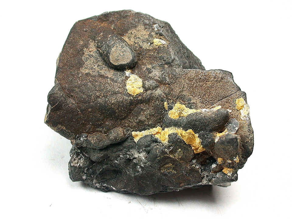 MINERALS : BOTRYOIDAL STIBARSEN ON THE MASSIVE MATERIAL, PRIBRAM, CZECH ...