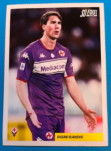 DUSAN VLAHOVIC FIORENTINA TRADING ROOKIE CARD SO FOOT, COLLECTOR SERBIA ...
