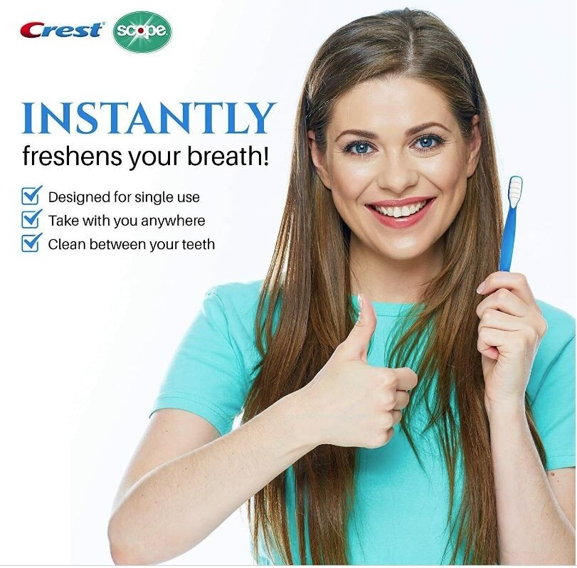 Crest Scope Mini Brushes Toothbrushes No Water Needed Lot of 20 Pack 40 ...