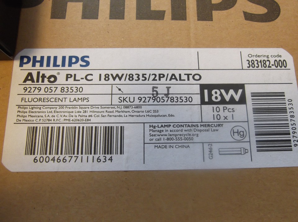PHILIPS ALTO PL-C18W/835/2P/ALTO 10EA BOX NEW FREE SHIPPING | eBay