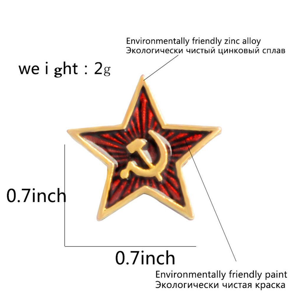 Soviet Badge Emblem Sickle Hammer Pins Brooch Red Star For Women|Girls ...