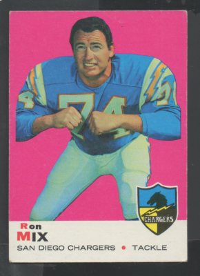 1969 Topps Football Card #99 Ron Mix-San Diego Chargers Ex Grade | eBay
