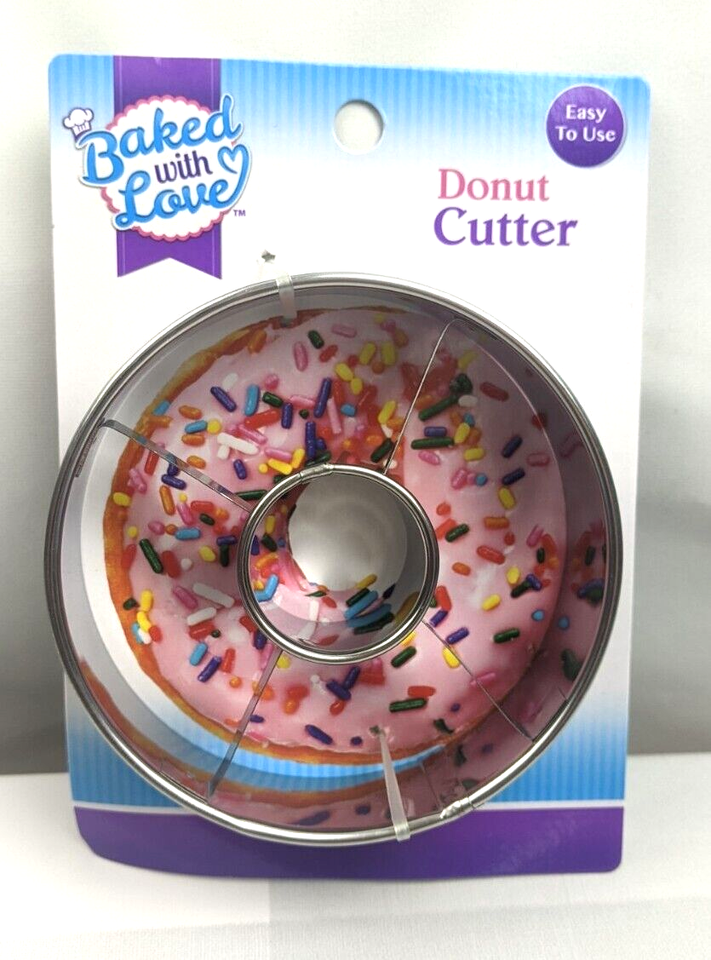 4-Pack 3.5" Stainless Steel Donut Cutters Traditional Round Doughnut ...