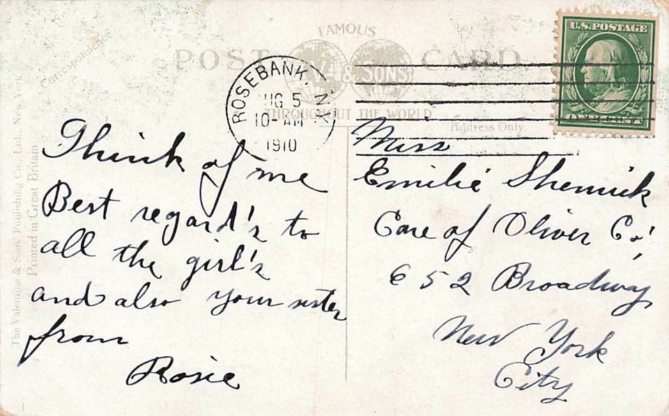 Brooks Lake West Brighton Staten Island 1910 Men Hikers New York VTG ...