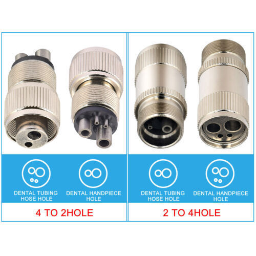 Dental Adapter Changer Connector 2 to 4Hole/4 to 2Hole for High Speed ...