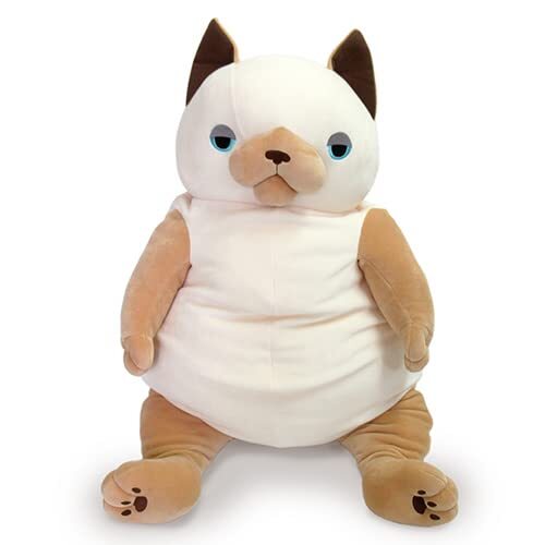 Shinada Global Mochi Neko Plush Doll Siamese XL Size MONE-0880S WH ...