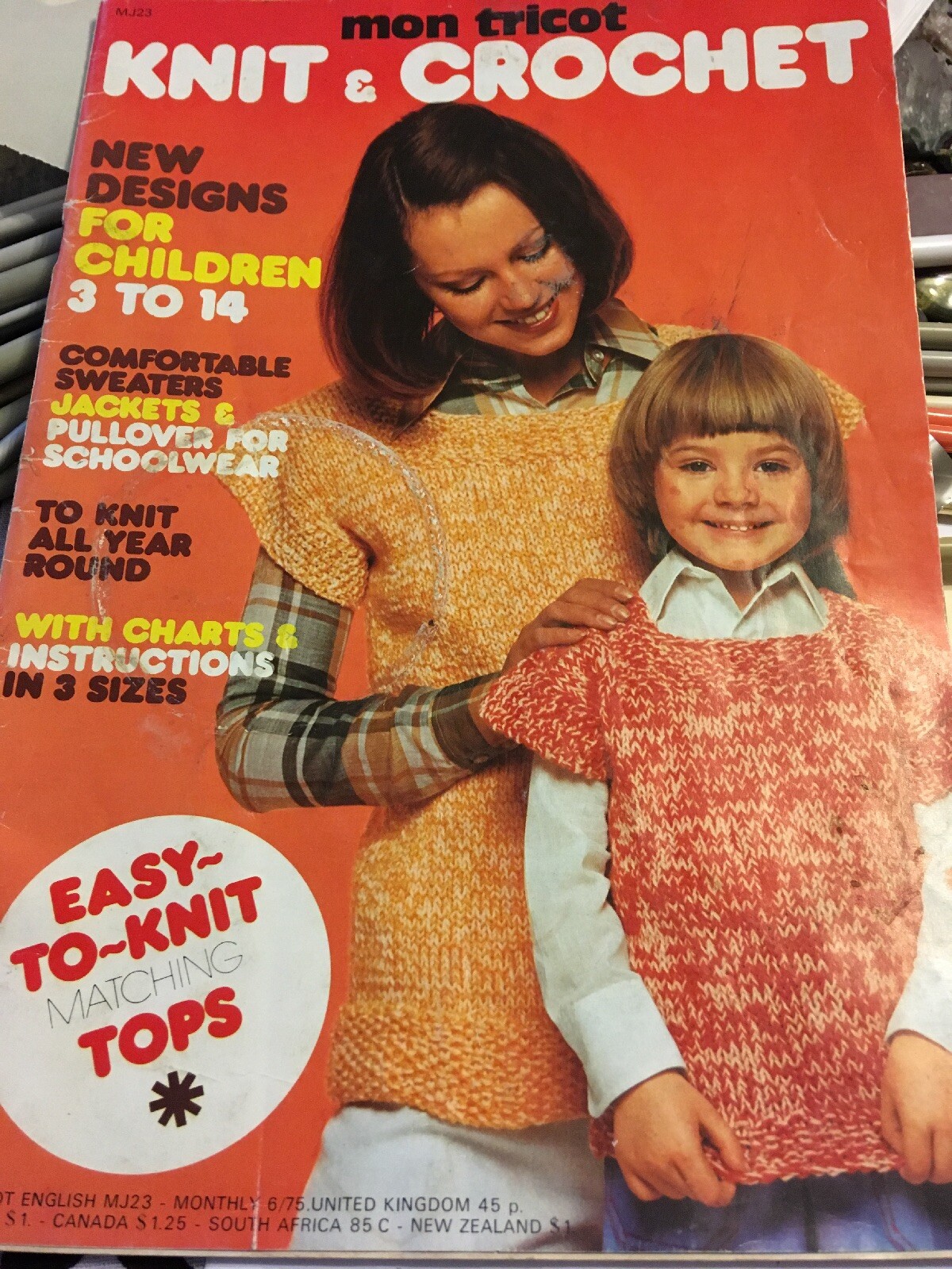 Kids Knitting Magazine Age 3 - 14 Jumper Top Hat Jacket Cardigan Shawl ...