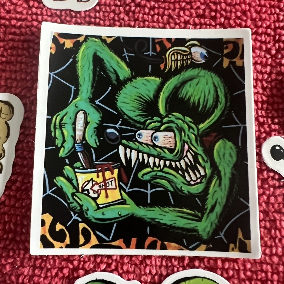 🔥 7 Rat Fink Mouse Ed Big Daddy Roth Hot Rod Art Vinyl Decal Sticker ...
