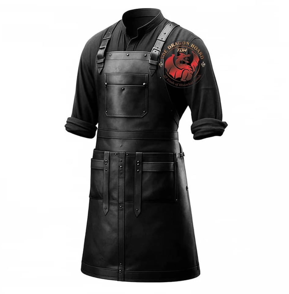 Handmade Full Grain Leather Apron: BBQ, Chef, Butcher best for gift | eBay