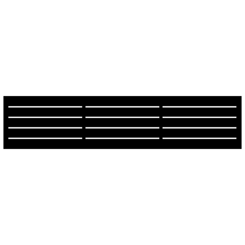 Linea 16 In. X 72 In. Black Galvanized Steel Decorative Screen Panel ...