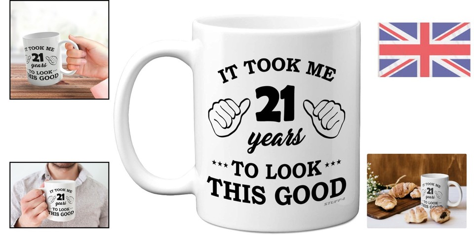 Funny 21st Birthday Mug for Him/Her - Dishwasher & Microwave Safe 11oz ...