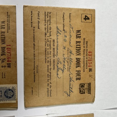 WW2 Lot of 4 War Ration Books - (1) #4 & (3) #3 | eBay