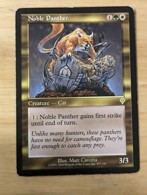 Magic the Gathering MTG Noble Panther Invasion 257/350 Regular Rare | eBay