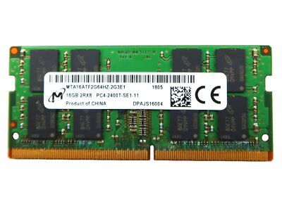 Micron 16 Go So-Dimm 2Rx8 Ddr4 Pc4-19200 2400Mhz Mémoire Mta16Atf2G64Hz ...