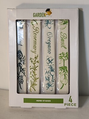 4-Piece Herb Garden Identification Stakes, Mint, Rosemary, Oregano ...
