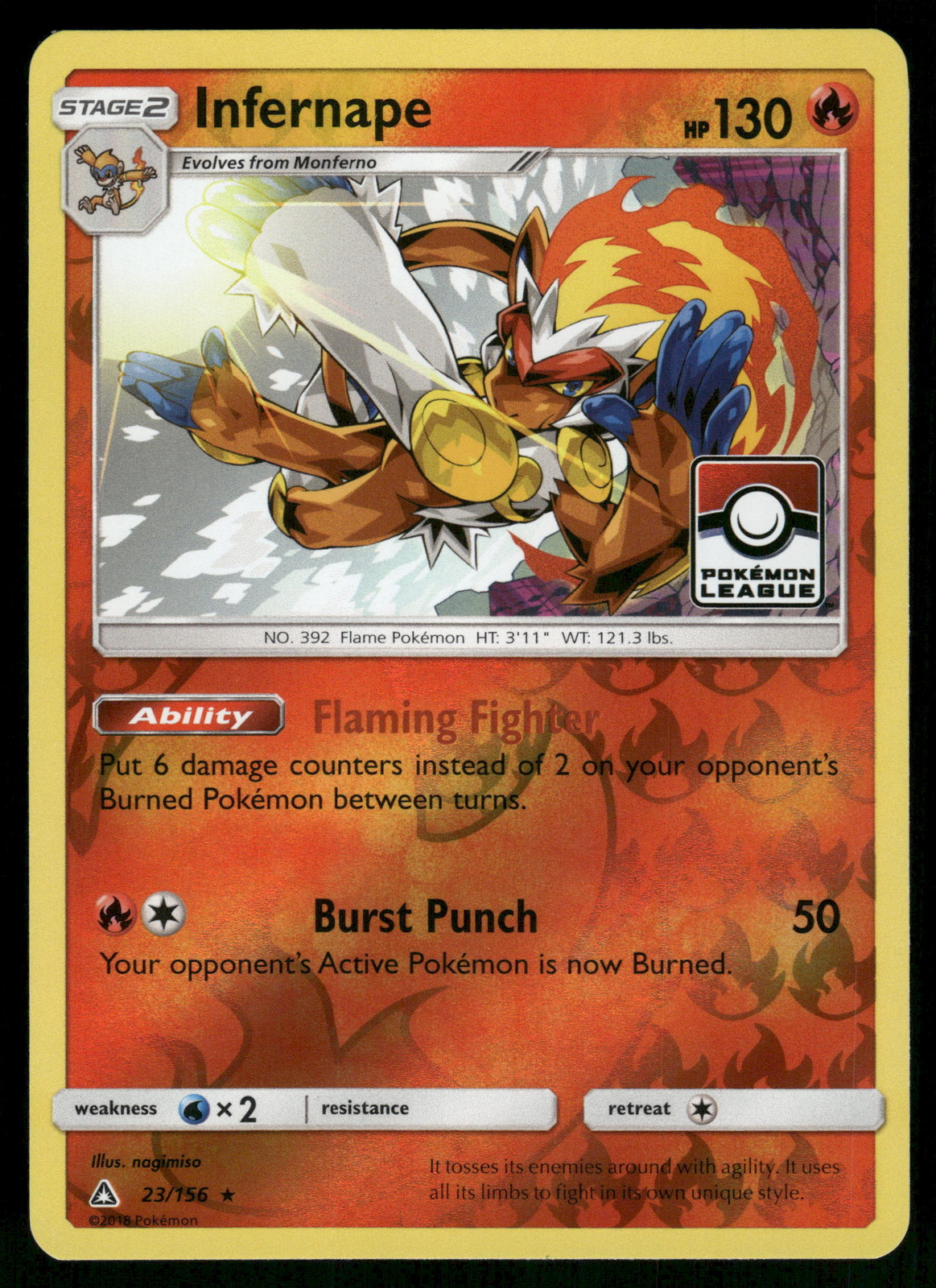 Infernape Reverse Holo (Pokemon League) 23/156 League & Championship ...