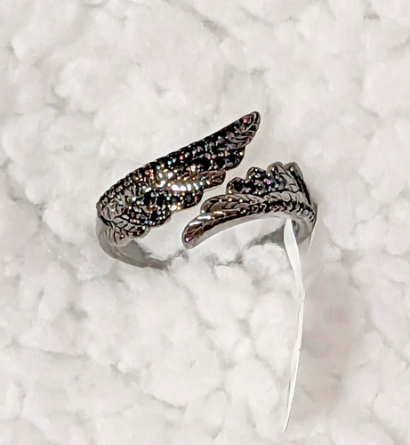 Fragrant Jewels Fallen Angel Ring Plated in 18k Gunmetal Size 6 NEW | eBay