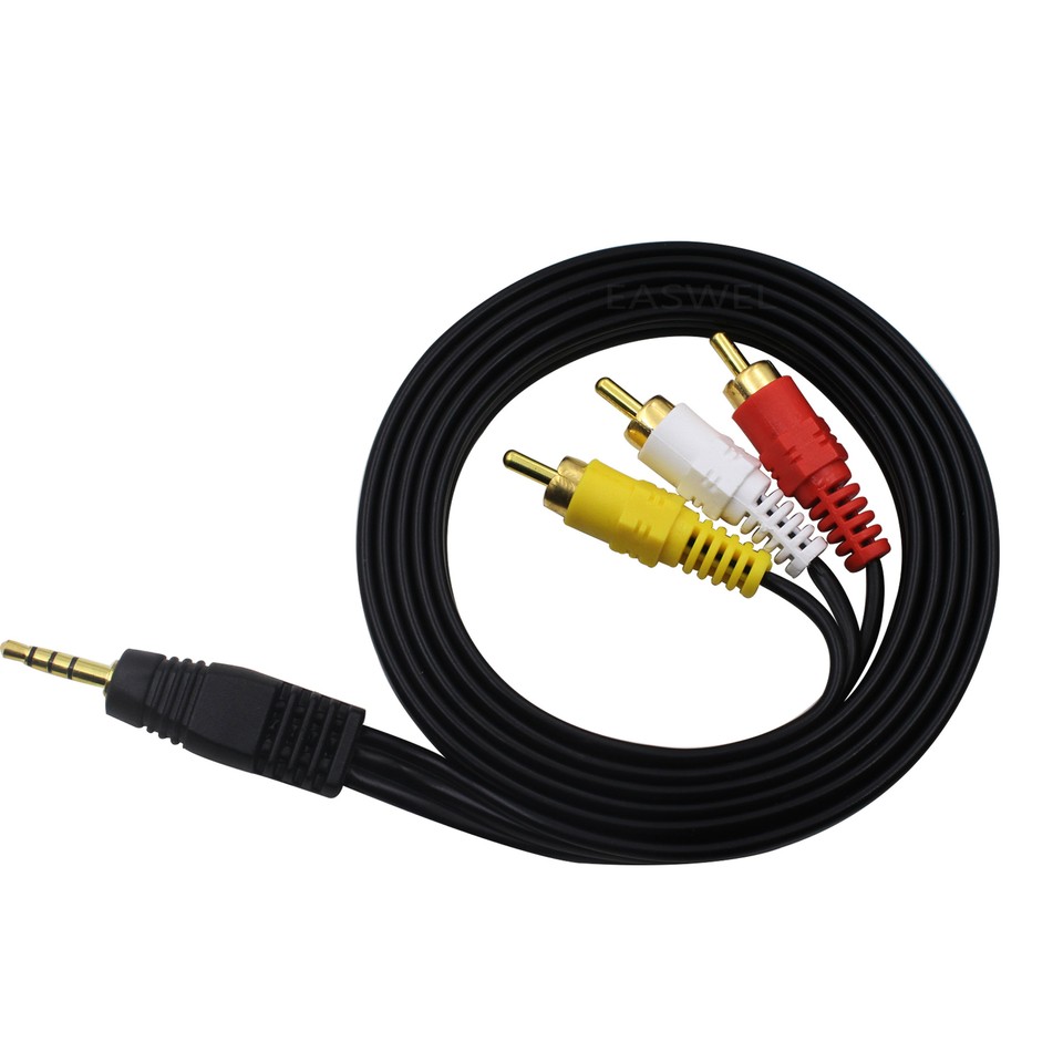 3.5mm AV A/V Audio Video TV Cable Cord Lead For Audiovox Portable DVD ...