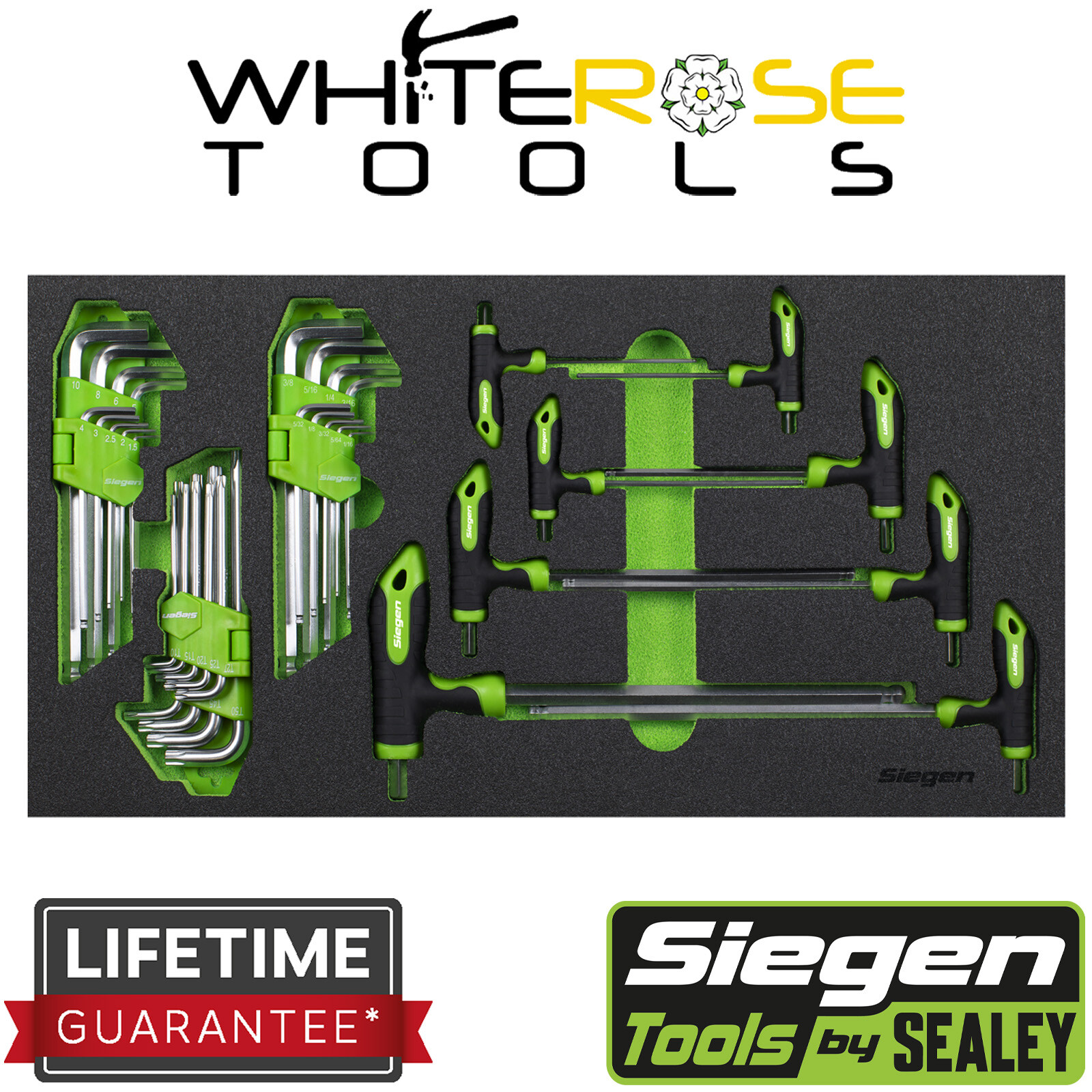 Sealey T-Handle Standard Hex/TRX-Star* Key Set Tool Tray Siegen by ...