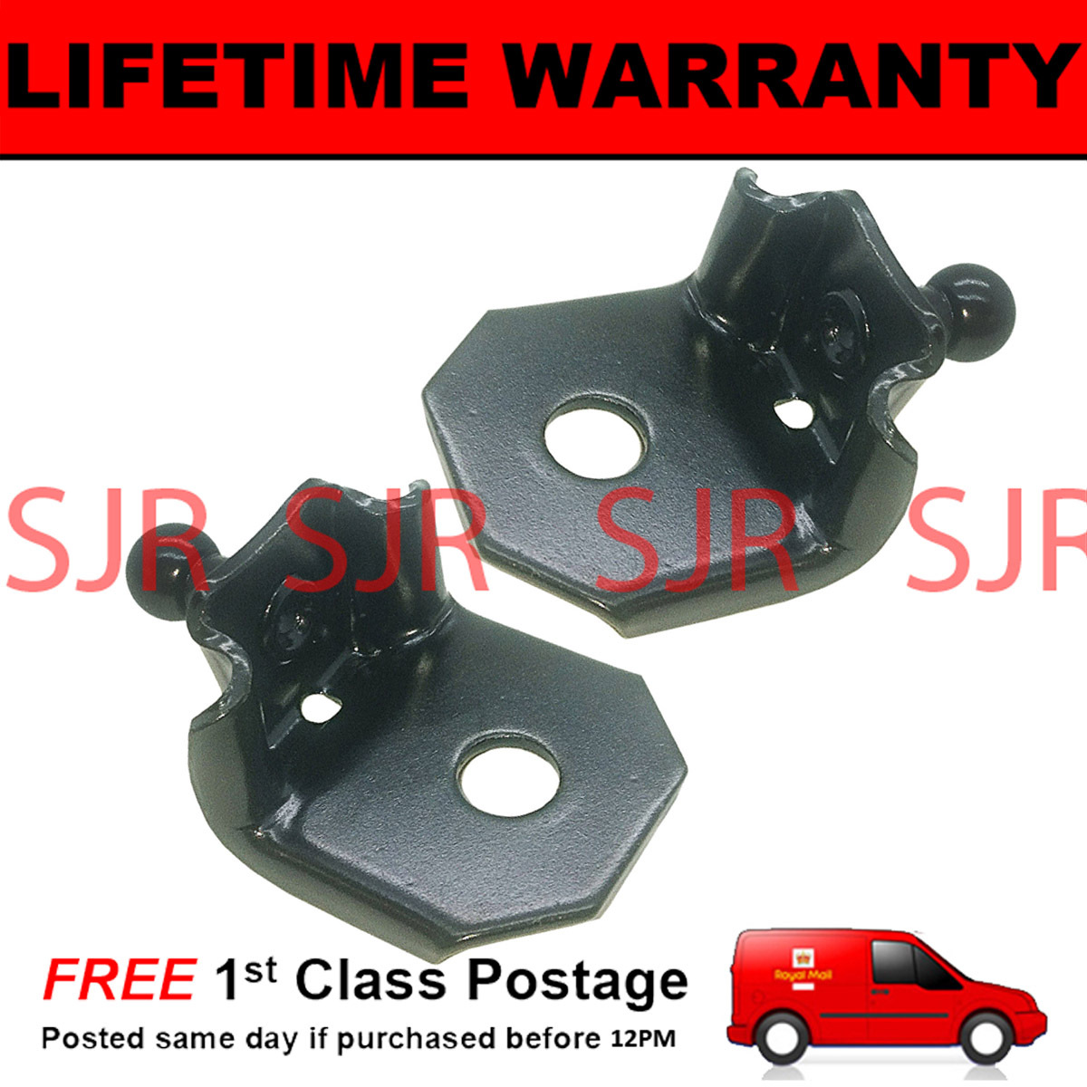 PAIR GAS STRUT END FITTINGS 10MM BALL PIN + BRACKET BLACK MULTI FIT ...