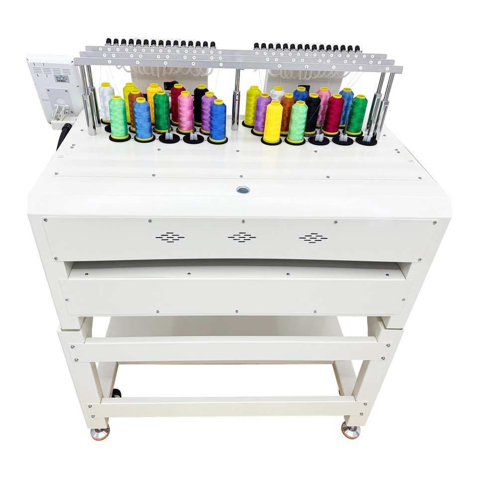 Dual-head Compact Embroiderer 15.7”*19.6”Fully Auto Embroidery Machine ...
